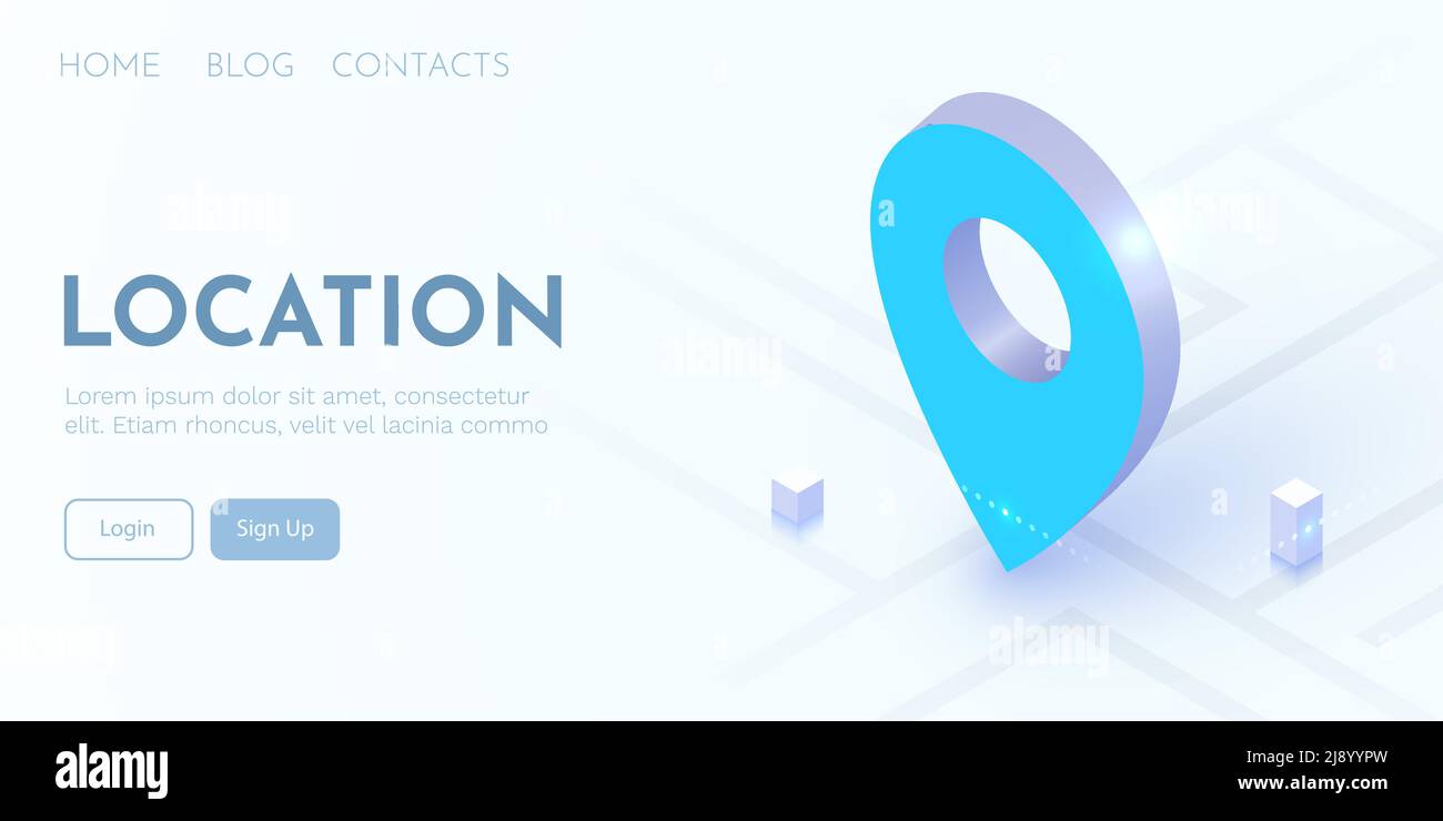 3d map marker. Navigation and address concept. Vector illustration ...