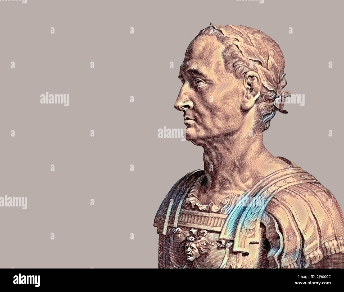 Gaius Julius Caesar, 100 - 44 BC, Roman statesman Stock Photo - Alamy