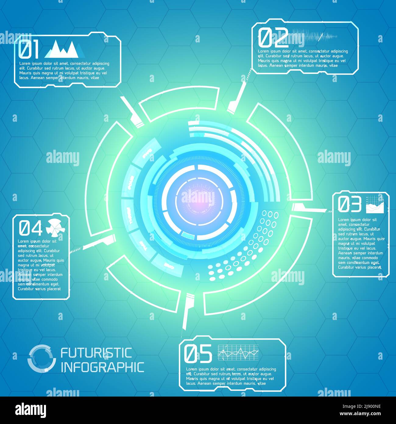 Modern interactive technology background with futuristic infographic ...