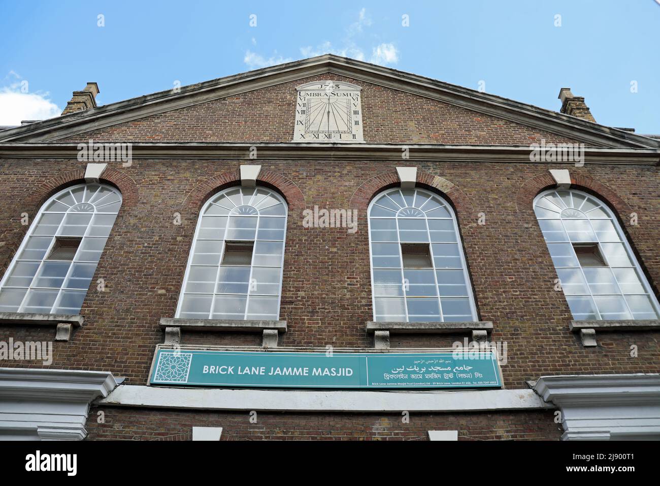 Brick Lane Congregational Mosque at Spitalfields in the East End of ...