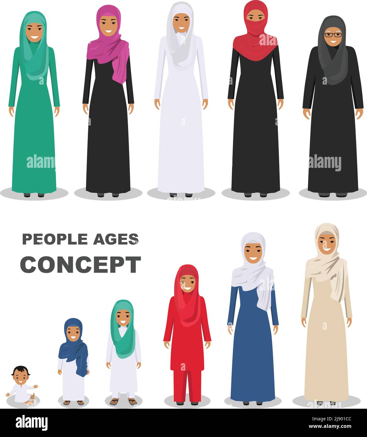 Arab people group muslim Stock Vector Images - Alamy