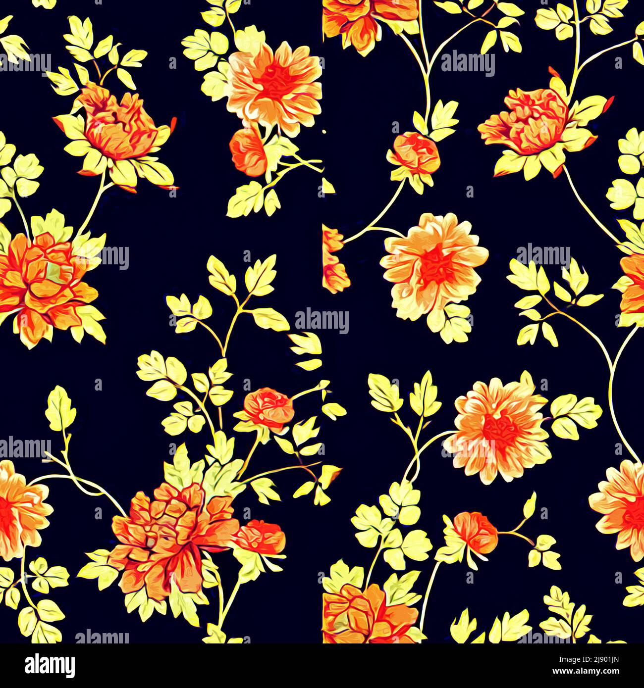Textile and wallpaper patterns. A printable digital illustration work ...