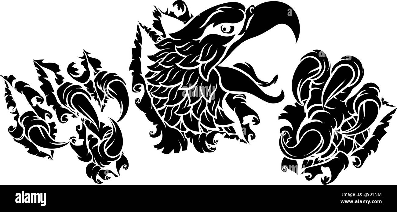 Tribal Hawk Head Designs