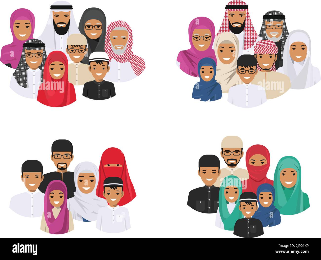 All age group of arab man family. Generations man. Arab people father ...