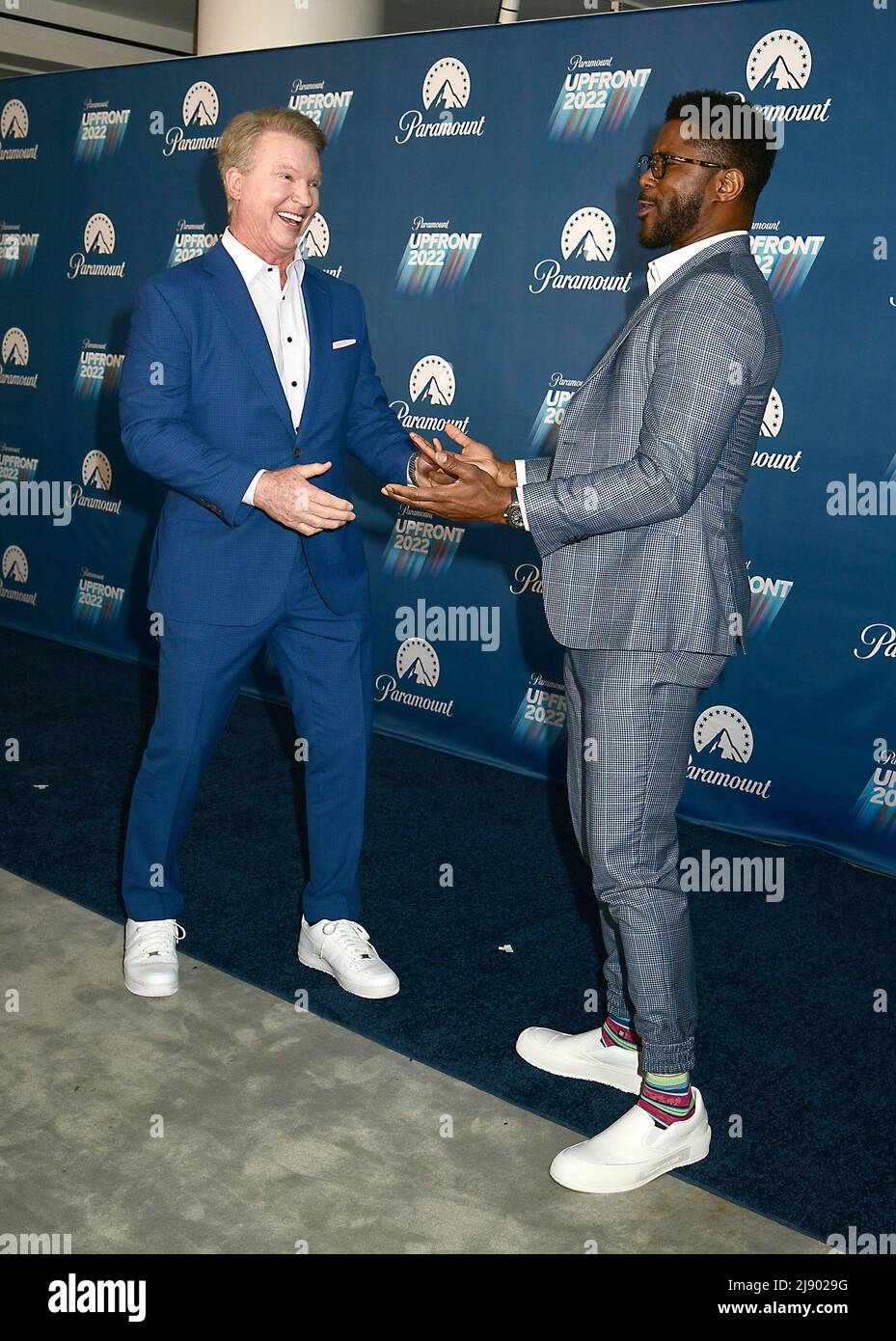 Phil Simms and Nate Burleson attends the Paramount Upfront 2022 Blue ...
