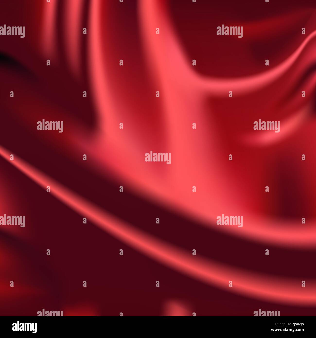 Red wavy silk fabric drapery background abstract cloth illustration ...