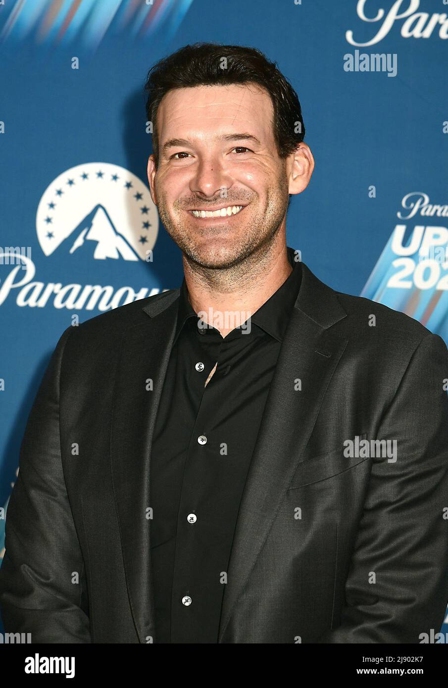 Tony Romo attends the Paramount Upfront 2022 Blue Carpet on May 18 ...