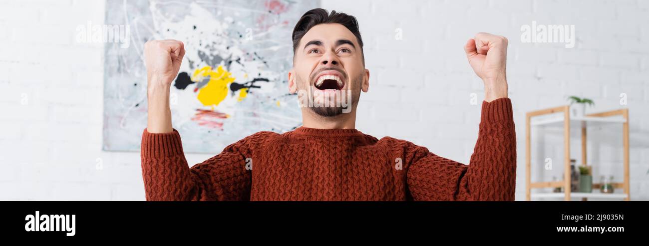 Triumph gesture hi-res stock photography and images - Alamy