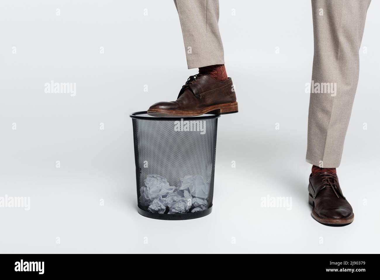 Trash can legs hi-res stock photography and images - Alamy