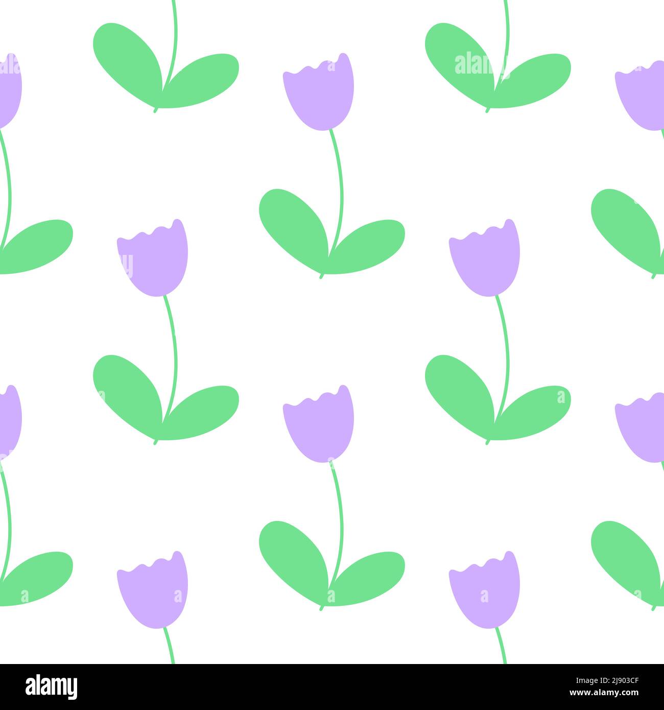 Stylized tulip pattern Cut Out Stock Images & Pictures - Alamy