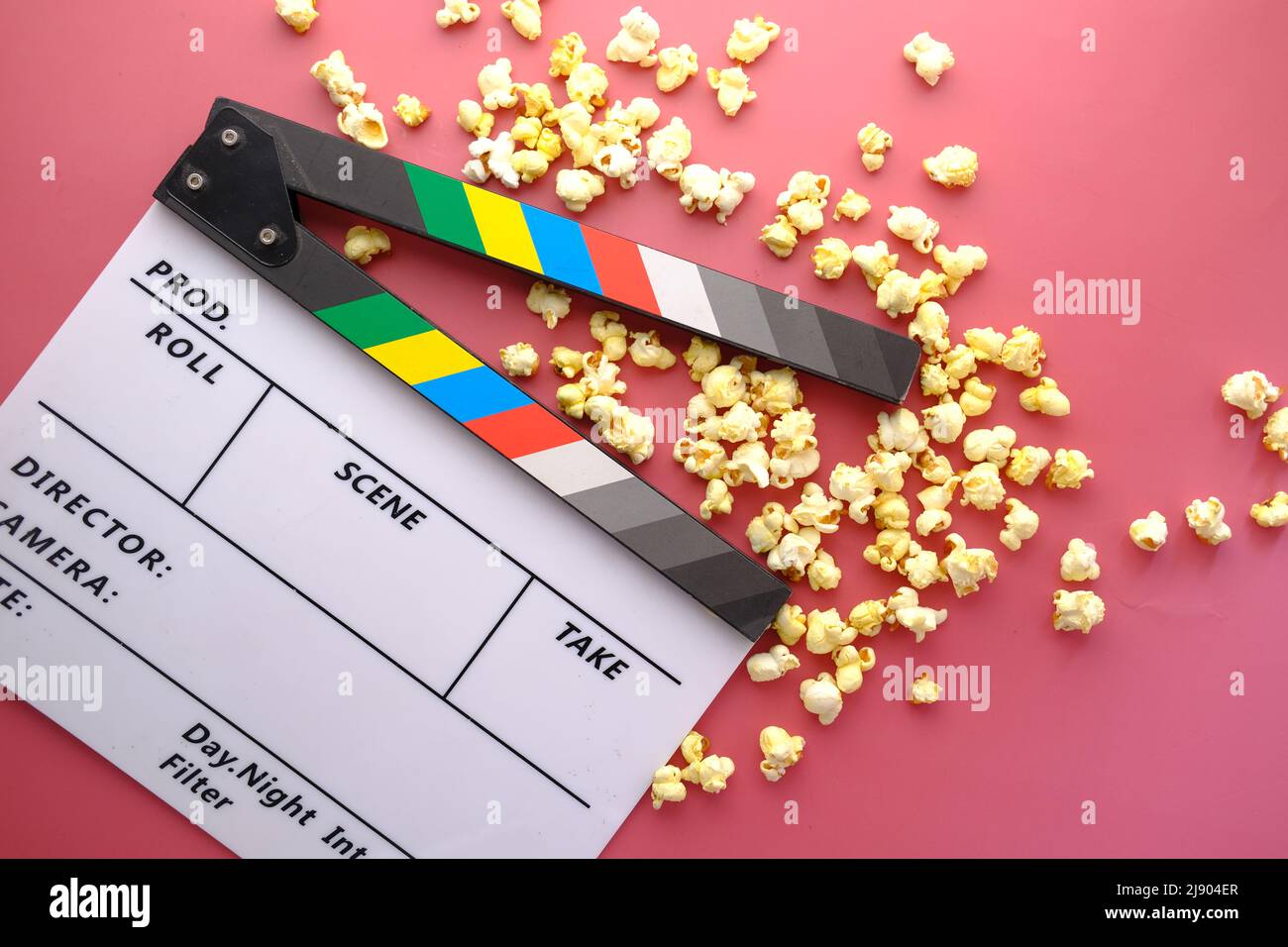 Clapper board pop corn hi-res stock photography and images - Alamy