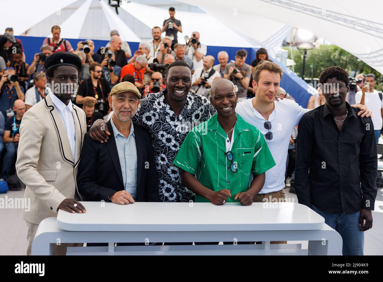 Bamar Kane, Mathieu Vadepied, Omar Sy, Alassane Diong, Jonas Bloquet and Alassane Sy attend the ...