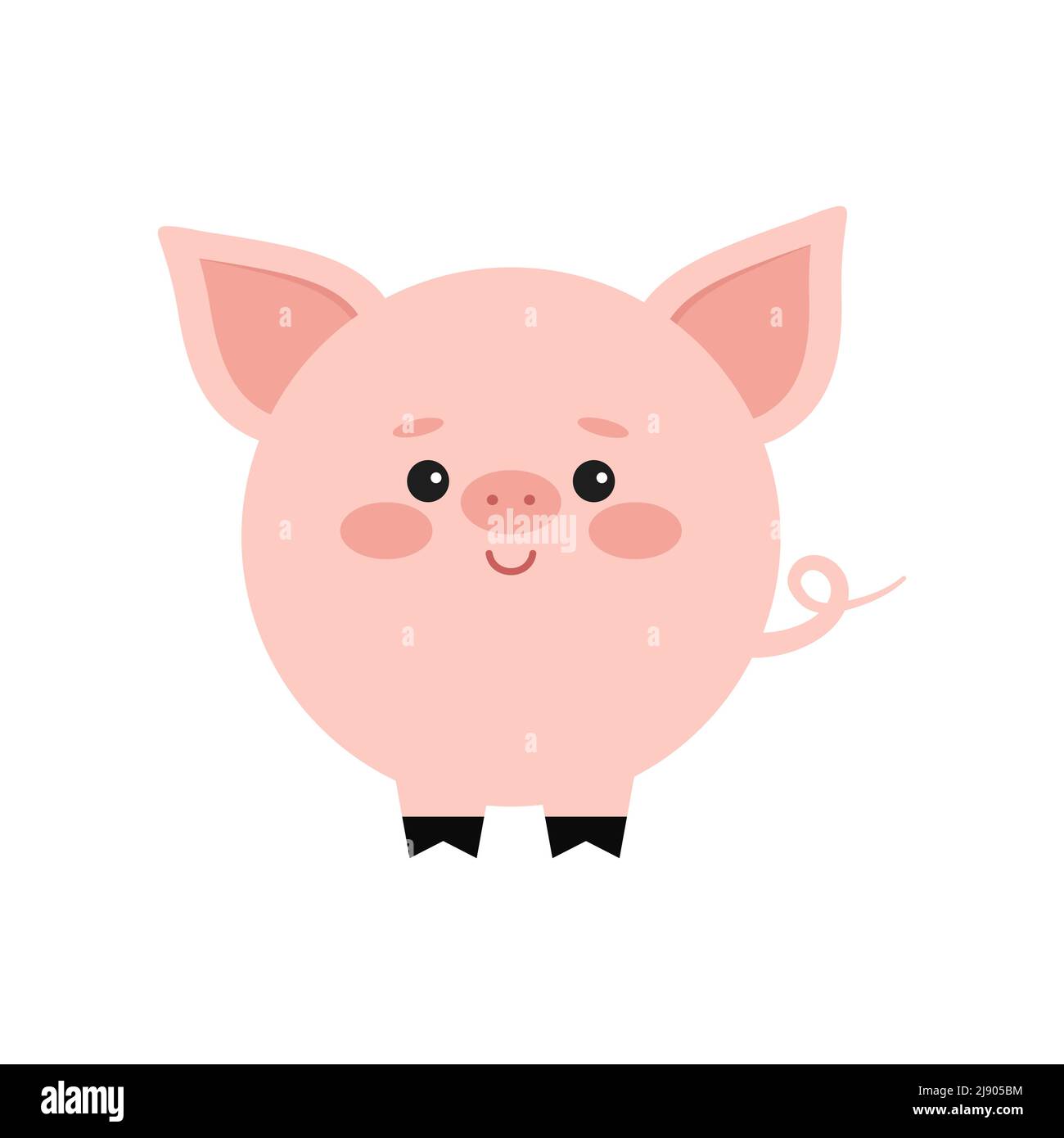Circle farm animal face icon isolated on white background Stock Vector ...