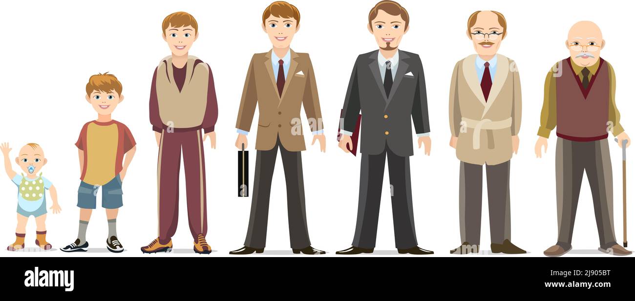 Aging process human boy man Stock Vector Images - Alamy