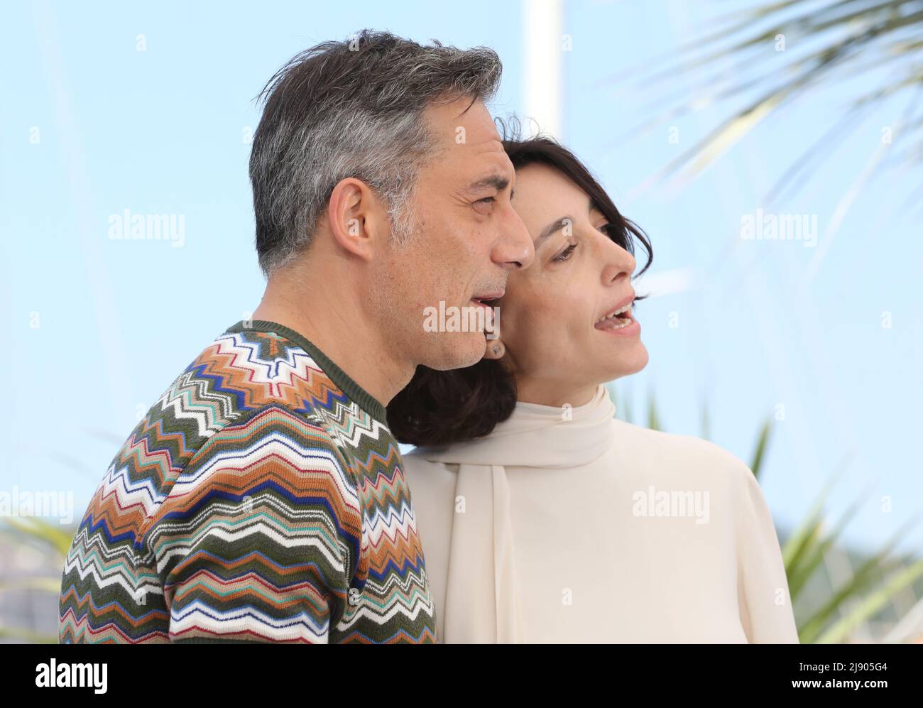 Cannes, France. 19th May, 2022. Filippo Timi and Elena Lietti at The ...