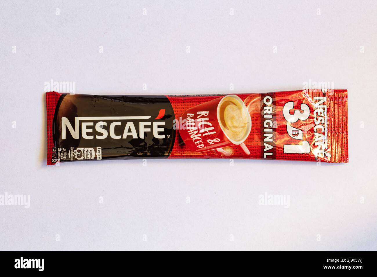 Bern, Switzerland - May 10, 2022: sticks of Nescafe 3 in 1 Original ...