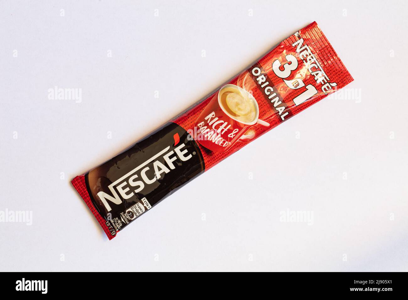 Bern, Switzerland - May 10, 2022: sticks of Nescafe 3 in 1 Original ...