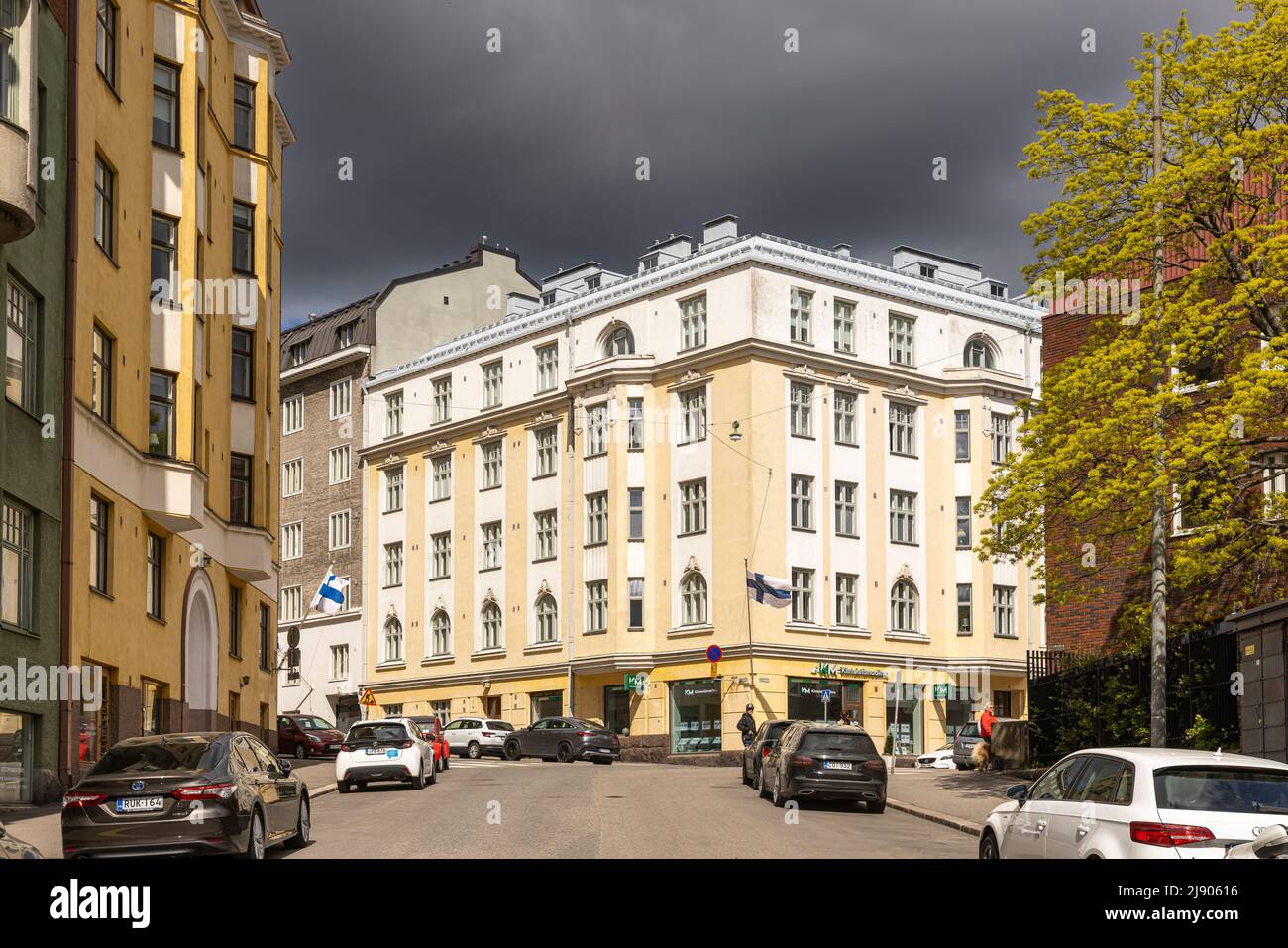 Historical building downtown Helsinki on an early summer day Stock ...