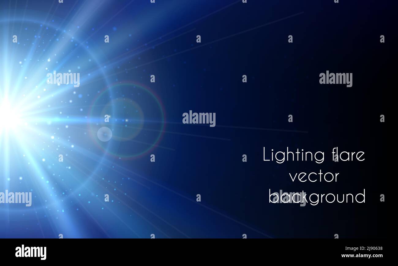 Electric star flash. Abstract lighting flare vector background ...