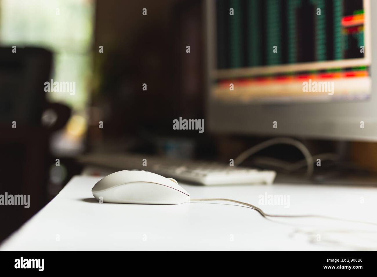 Shallow depth of field, Computer mouse with screen Stock Photo - Alamy
