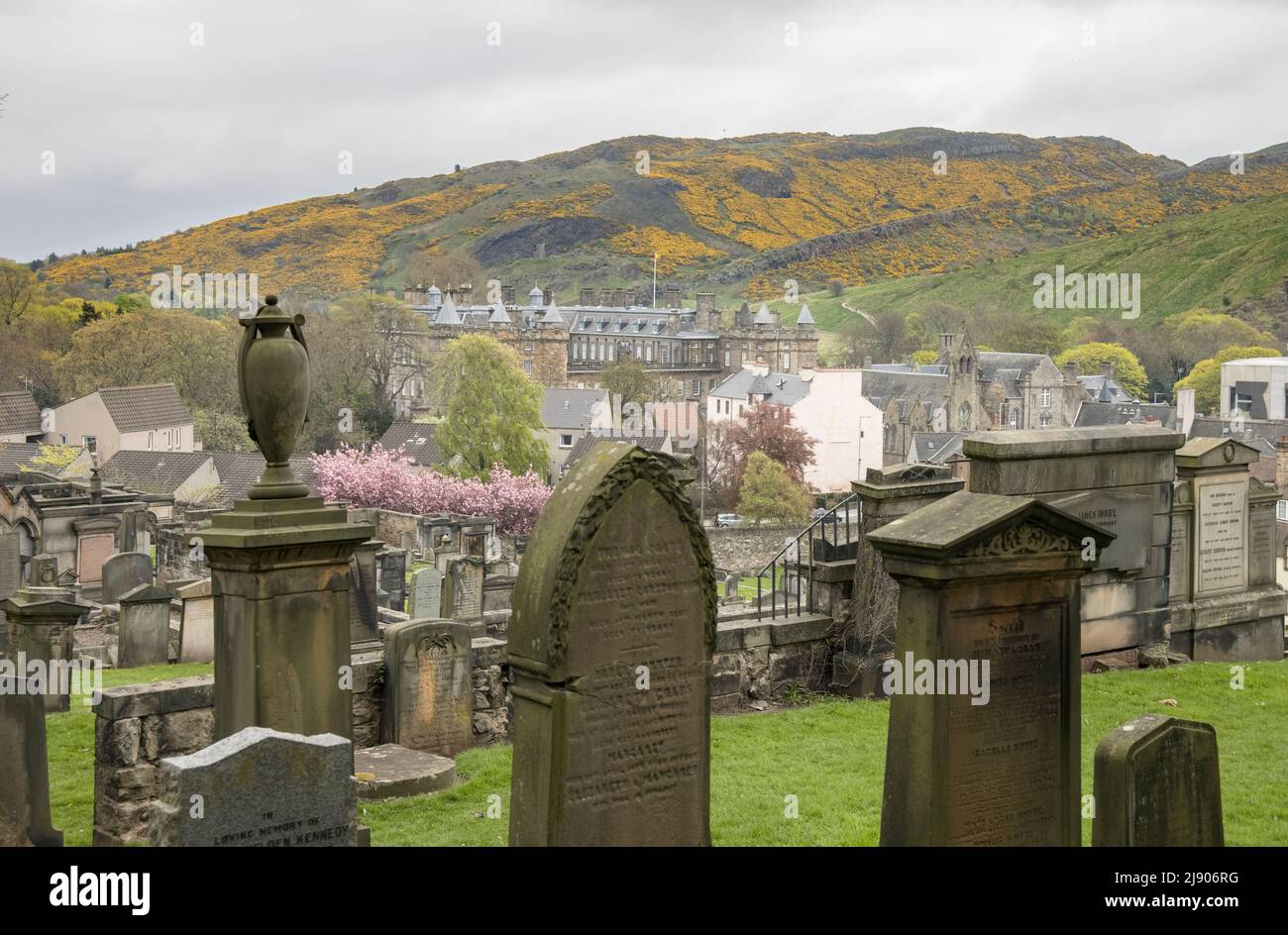 a view across edinburgh from the new calton burial ground scotland ...