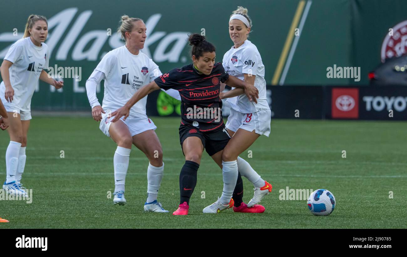 Portland, USA. 18th May, 2022. The Thorn's Rocky Rodriguez gets bound ...