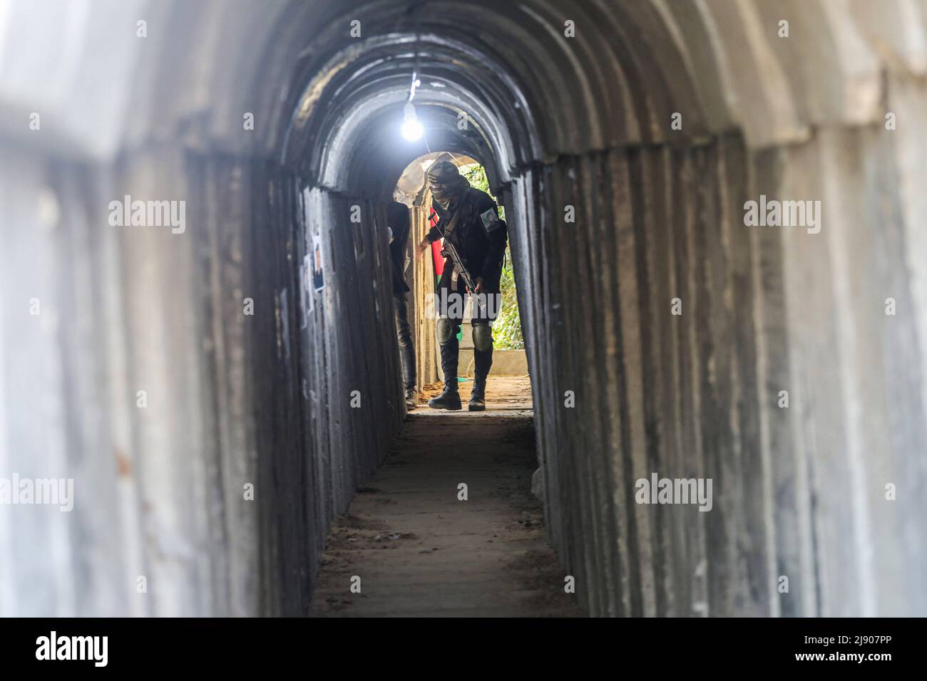 A Palestinian fighter of Al-Quds brigades, the military wing of ...