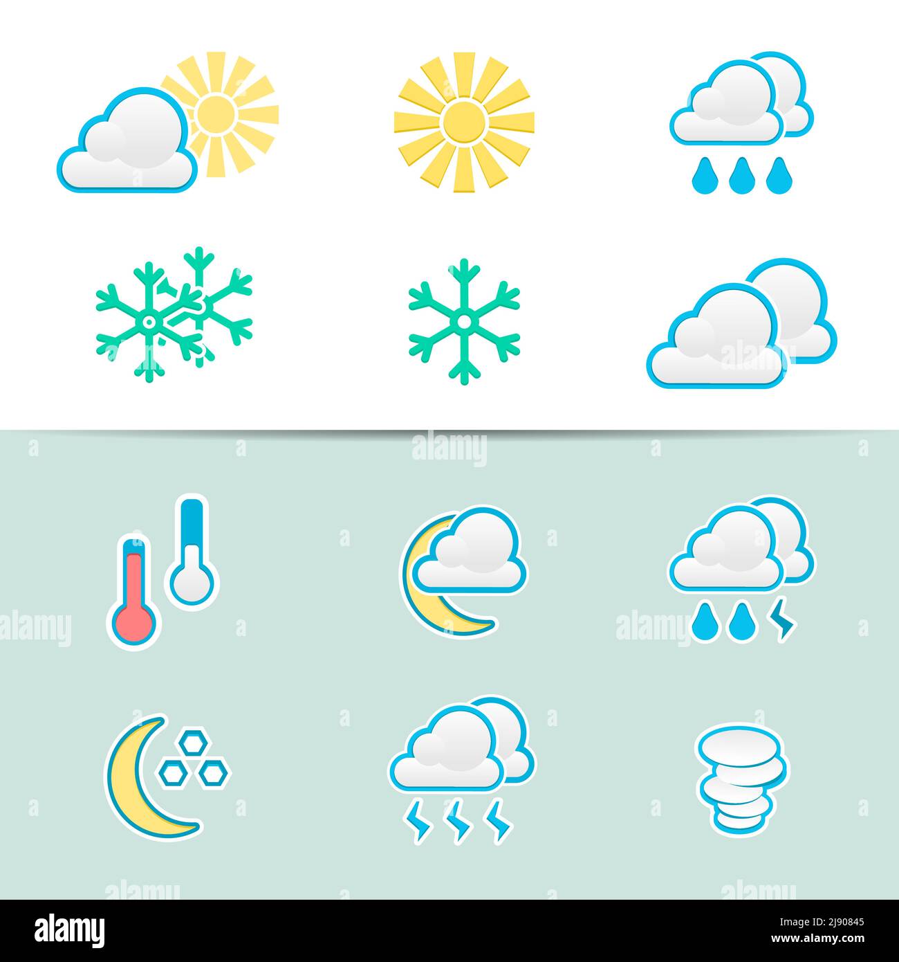 Elegant Weather Icons, isolated set. Vector Illustration. EPS10 opacity ...