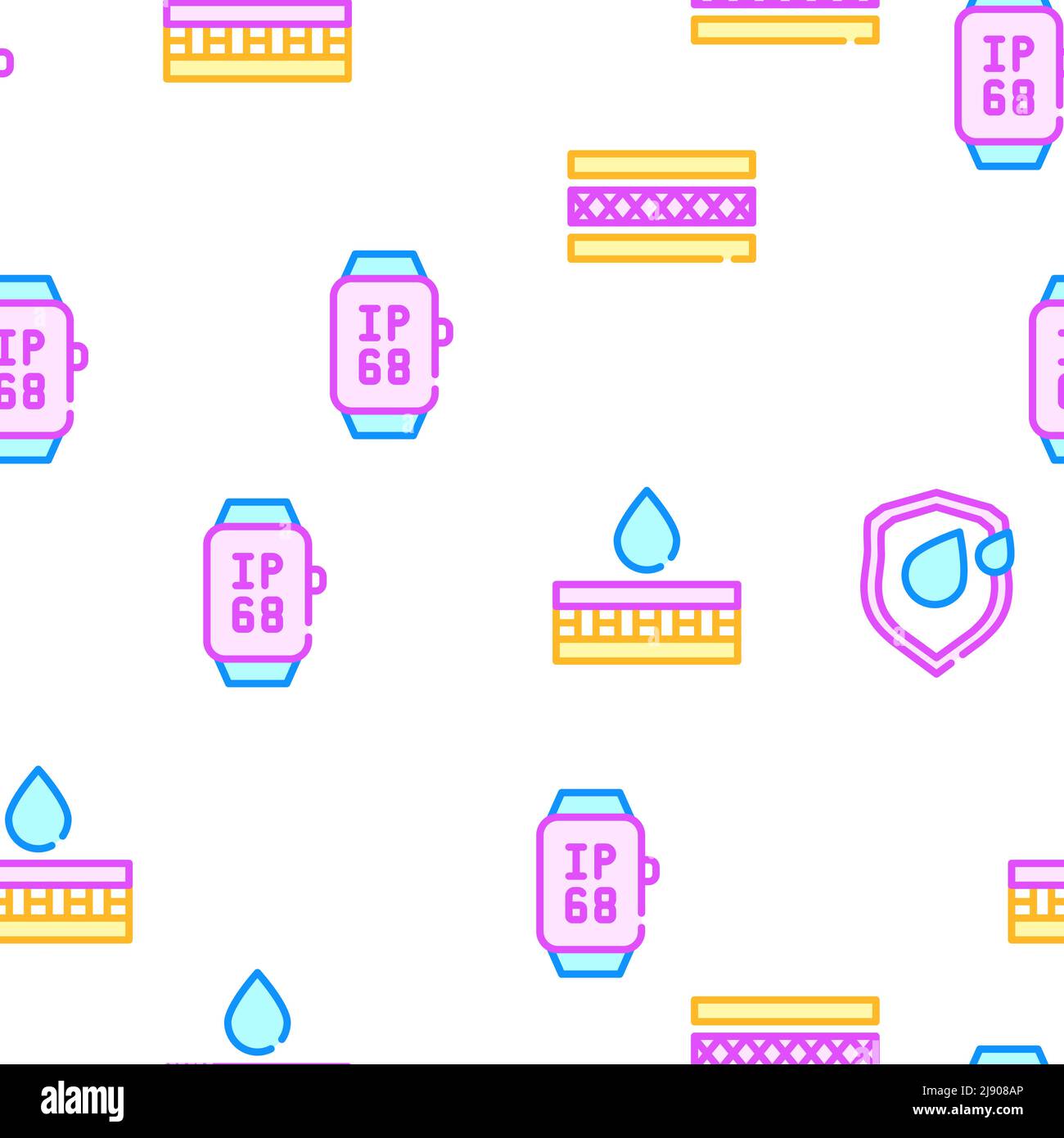 Waterproof Material Collection Icons Set Vector Illustrations Stock ...