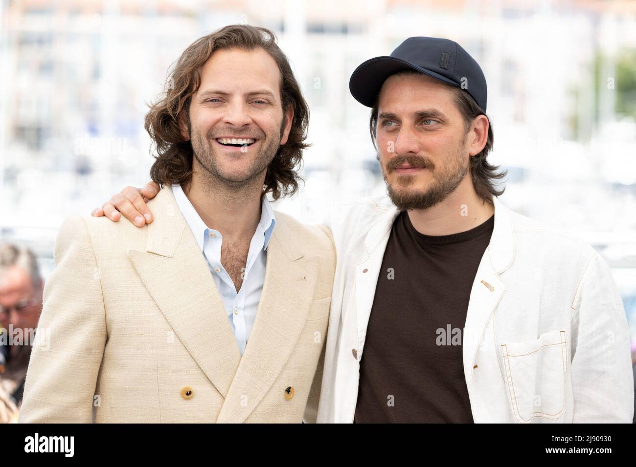 Cannes, France. 19th May, 2022. Luca Marinelli and Alessandro Borghi ...