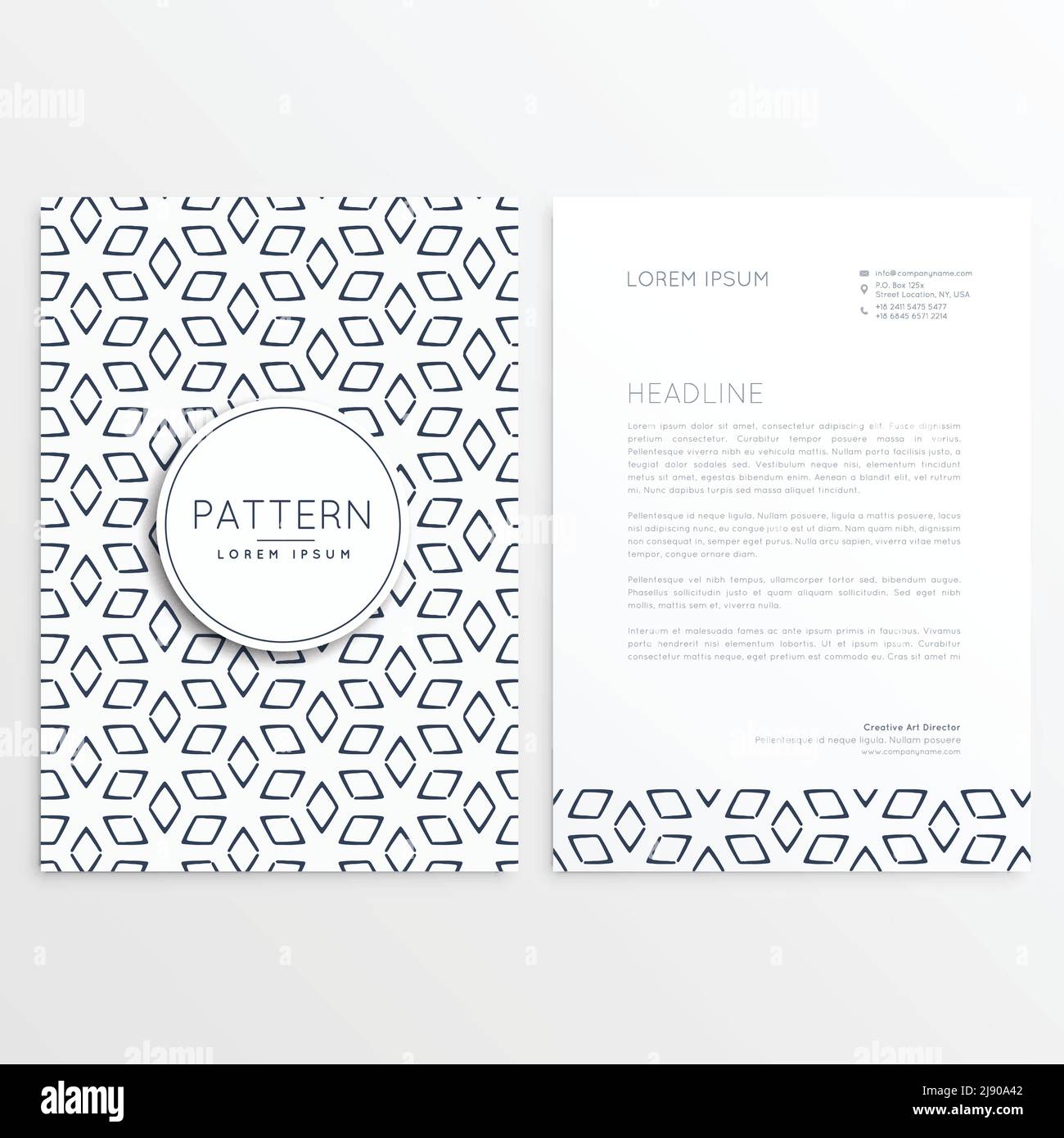 abstract pattern shape letterhead template Stock Vector Image & Art - Alamy