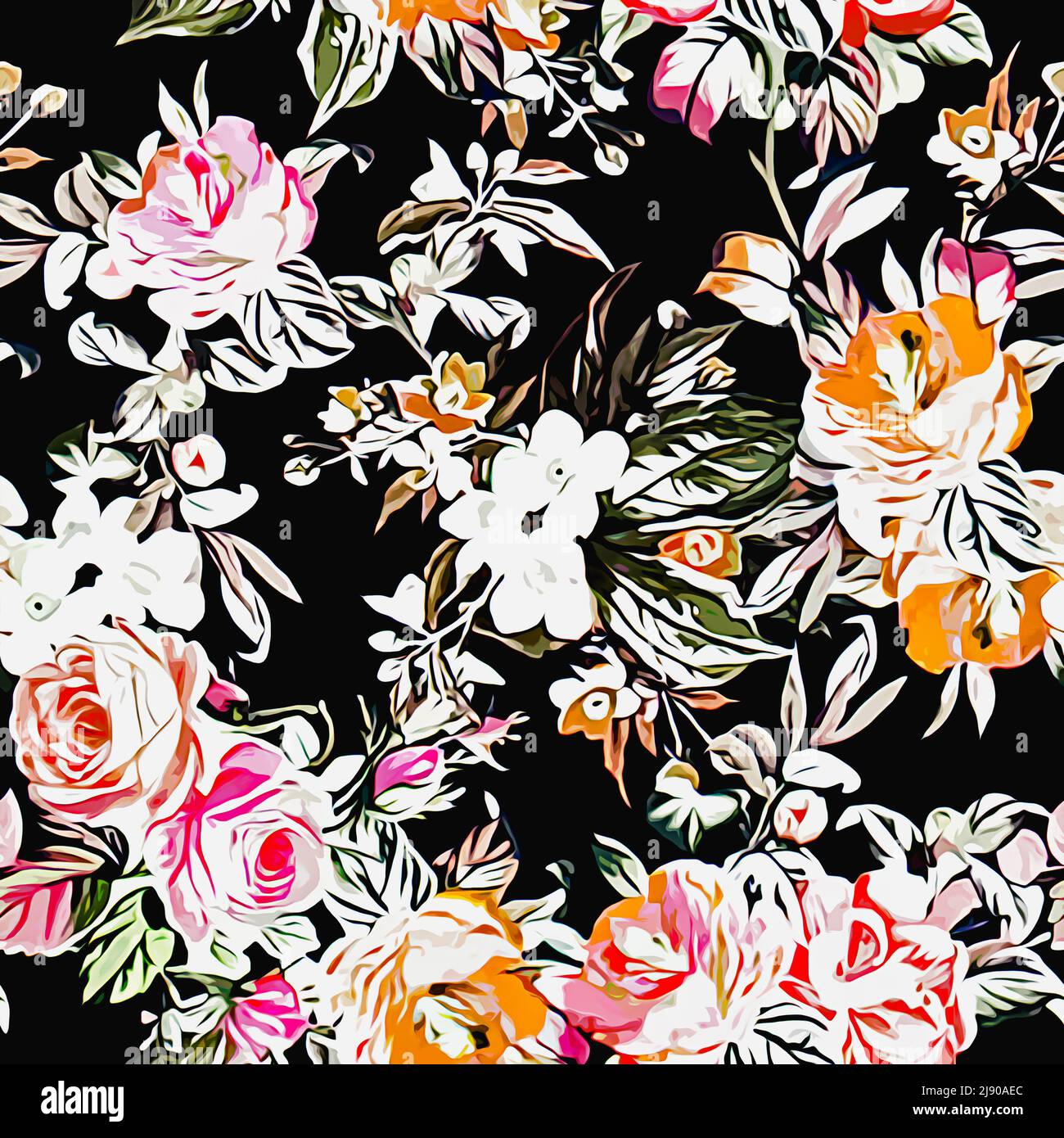 Textile and wallpaper patterns. A printable digital illustration work ...