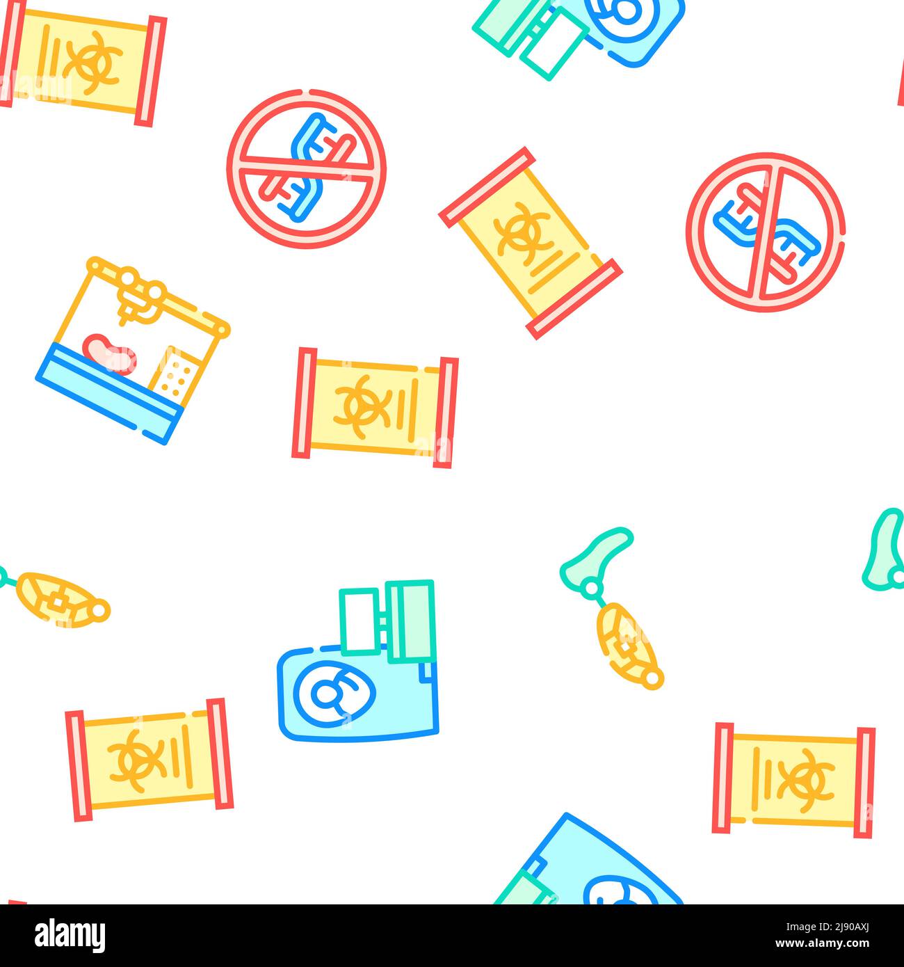 Biotech Technology Collection Icons Set Vector Illustrations Stock ...