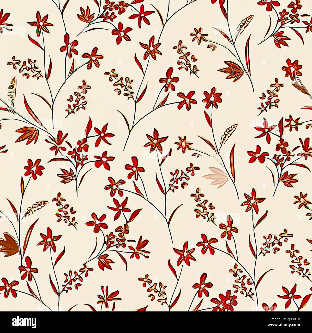 Textile and wallpaper patterns. A printable digital illustration work ...