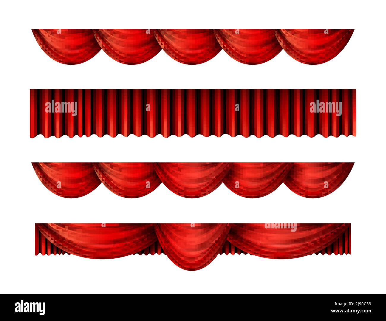 Red curtains Stock Vector Images - Alamy