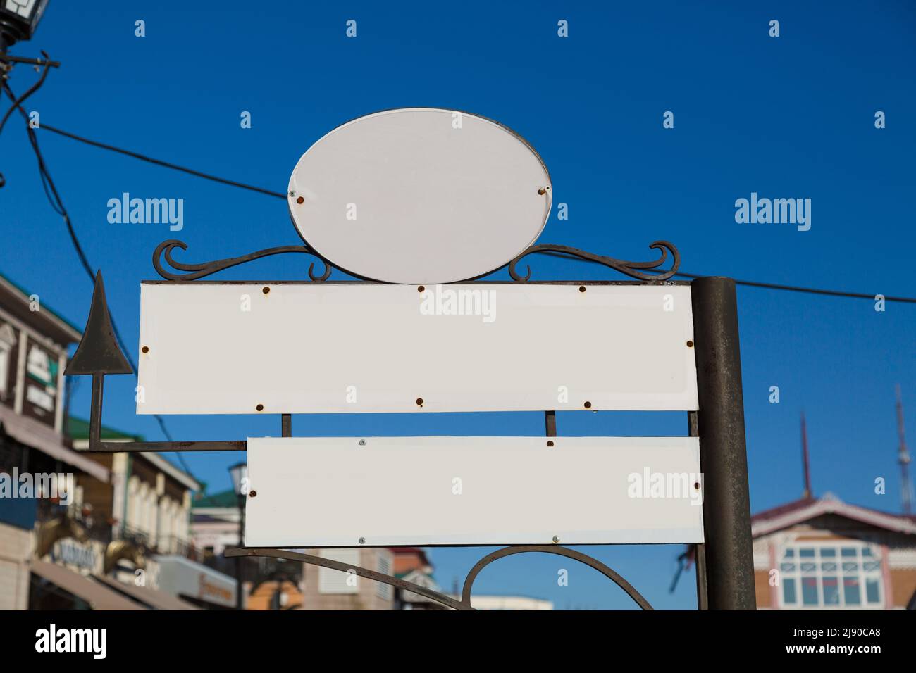 Street advertising sign copy space. Template layout creativity Stock ...