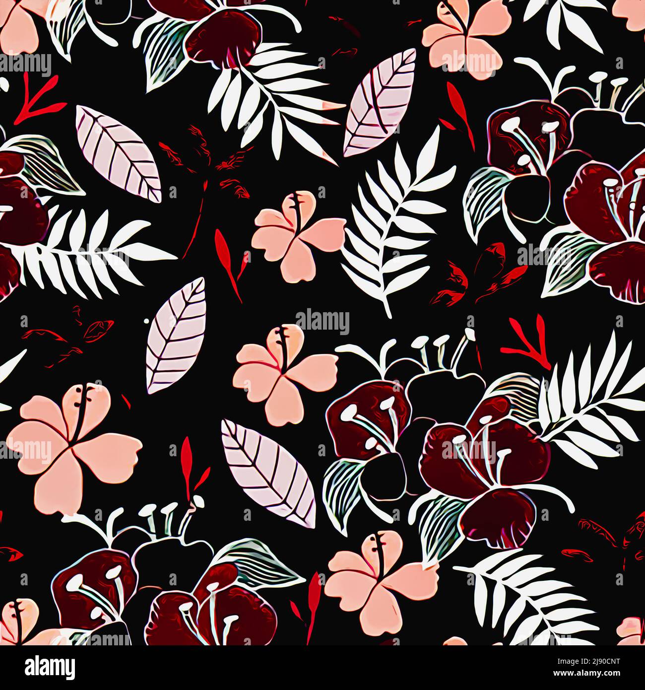 Textile and wallpaper patterns. A printable digital illustration work ...
