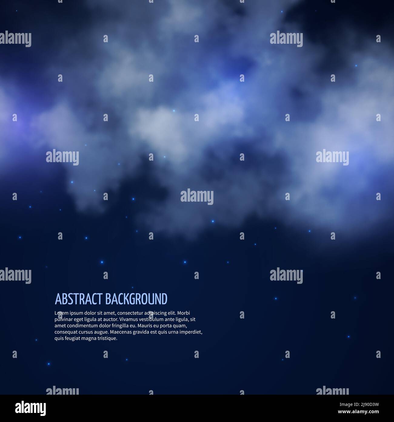 Night sky with stars and clouds abstract background. Moonless space ...