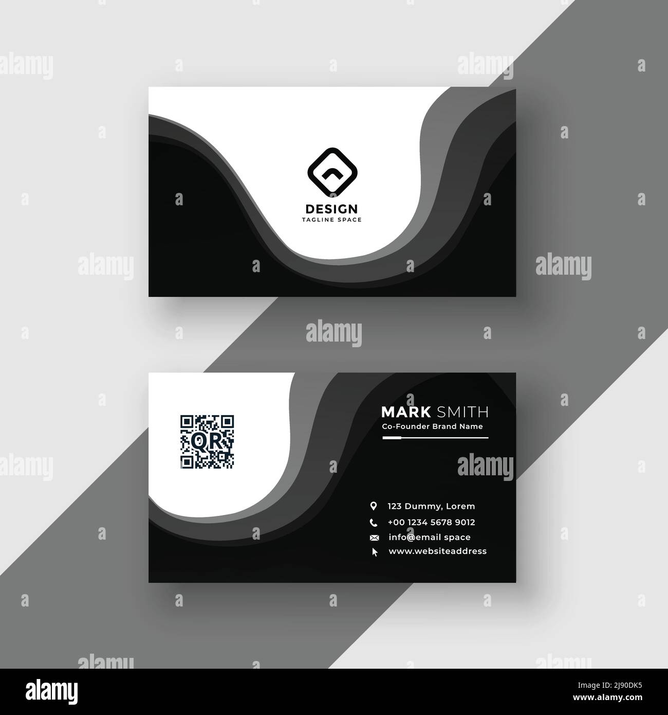 Black business card template Stock Vector Images - Alamy