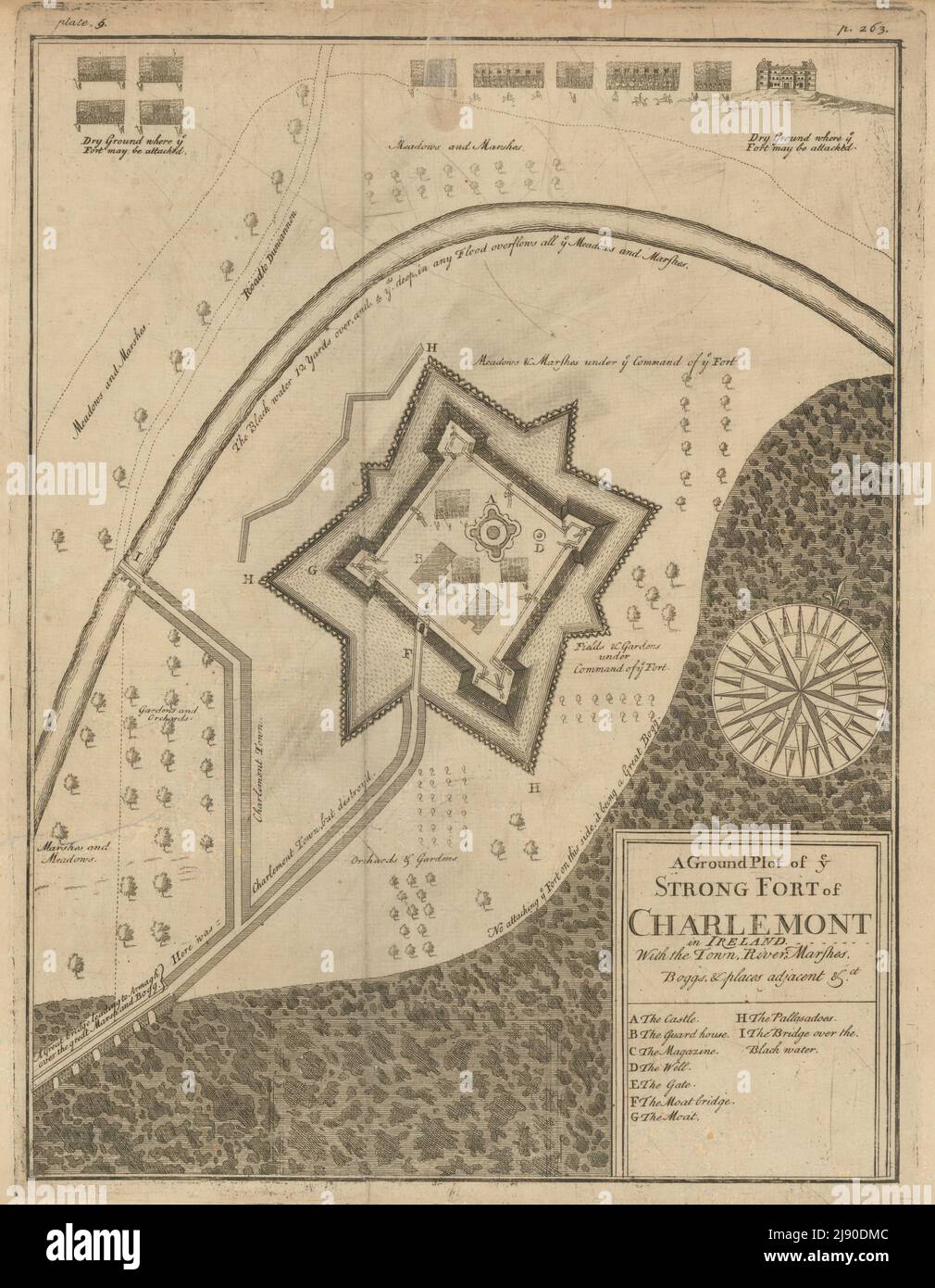 A ground plot of ye strong fort of Charlemont in Ireland. Samuel Hobson ...