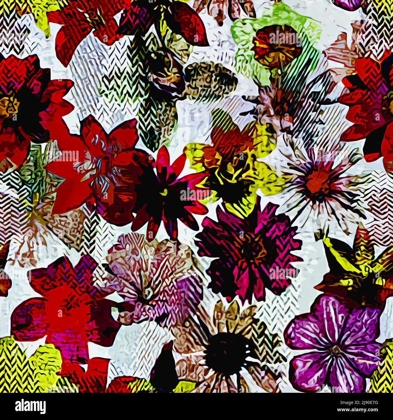 Textile and wallpaper patterns. A printable digital illustration work ...