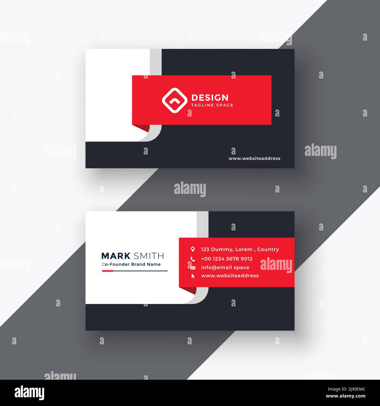 Professional business card template Stock Vector Images - Alamy