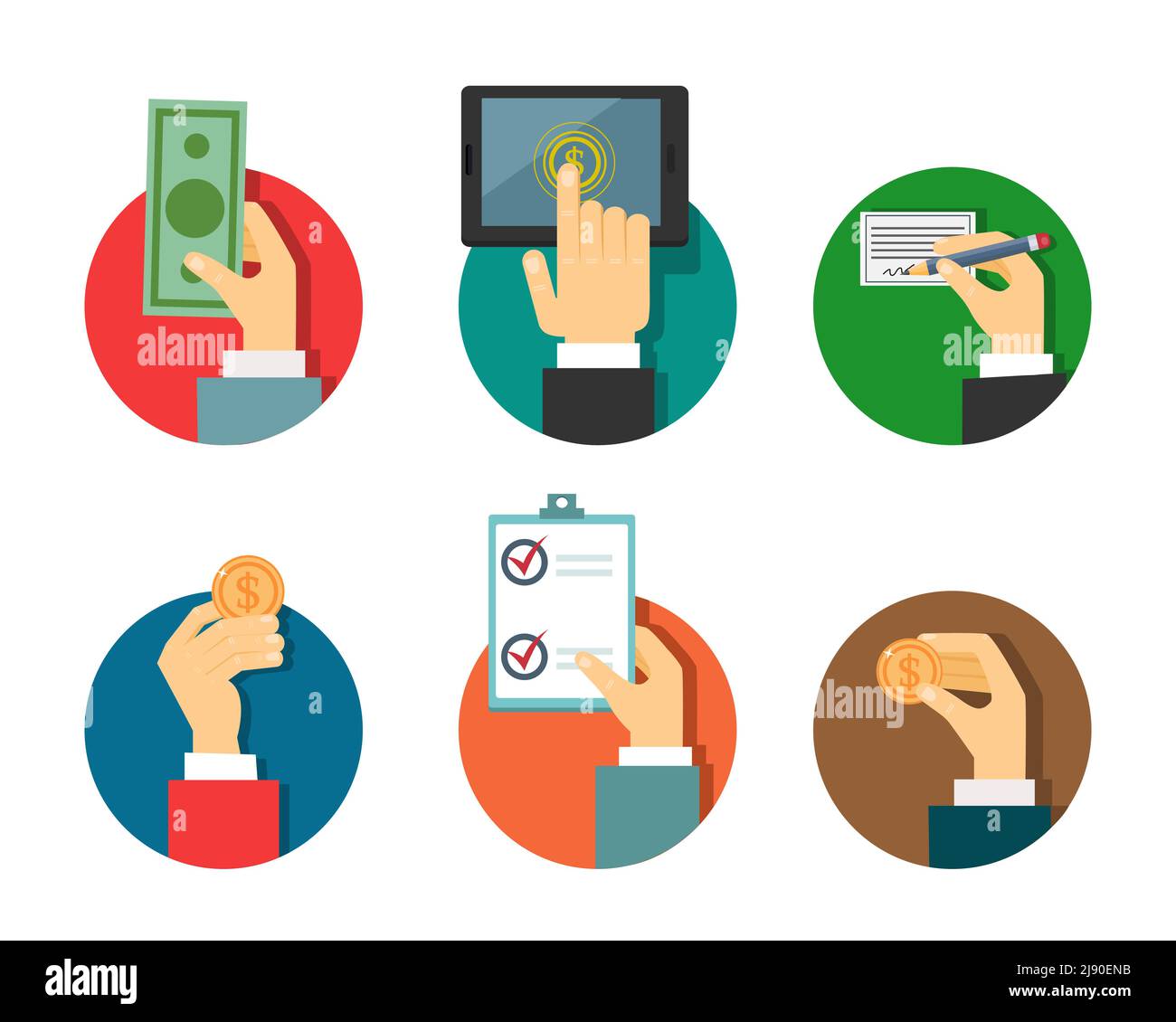 Interaction icon in flat Cut Out Stock Images & Pictures - Alamy