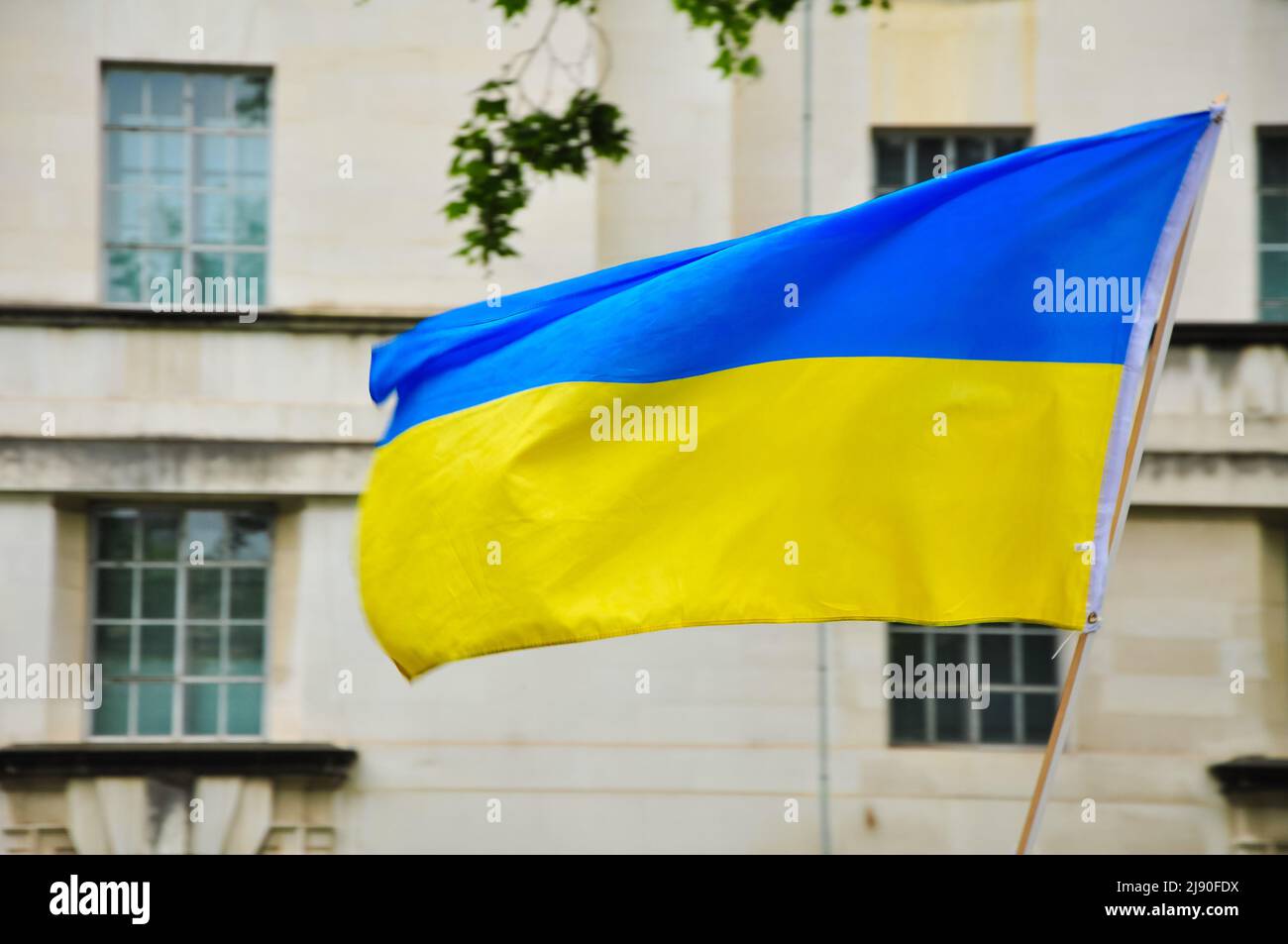 Blue and yellow Ukrainian flag ,national symbol of Ukraine Stock Photo ...