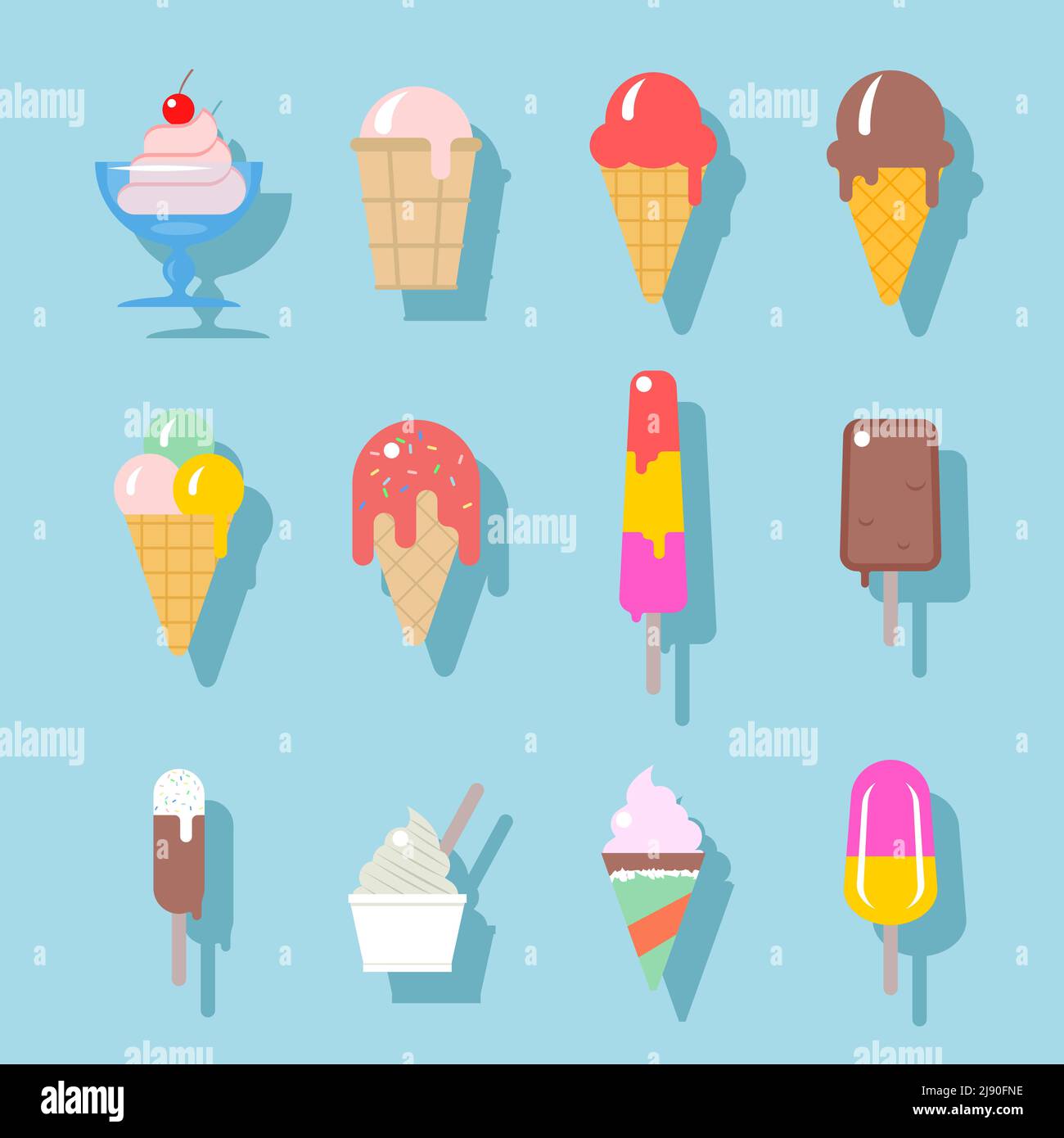 Stacked Ice Cream Cone Vector