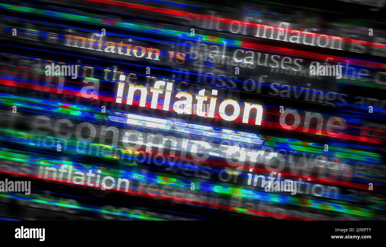 Headline news across international media with inflation, crisis ...