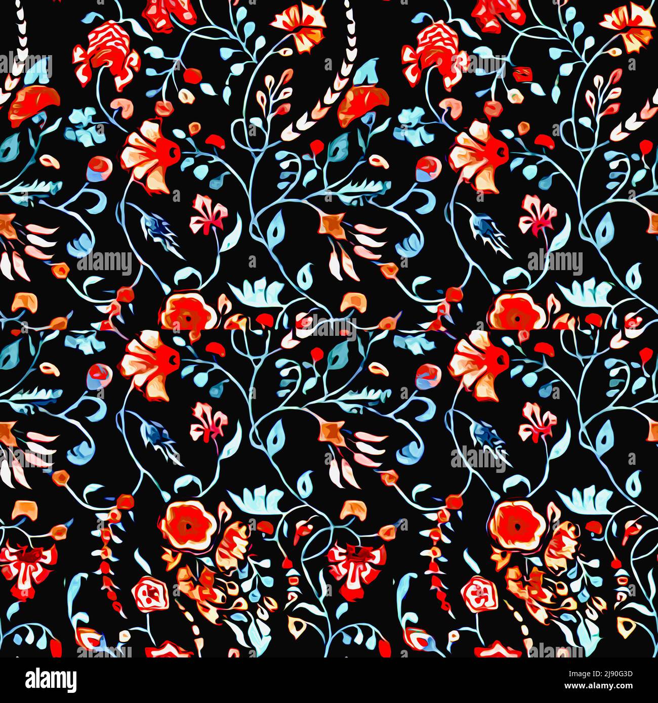 Textile and wallpaper patterns. A printable digital illustration work ...