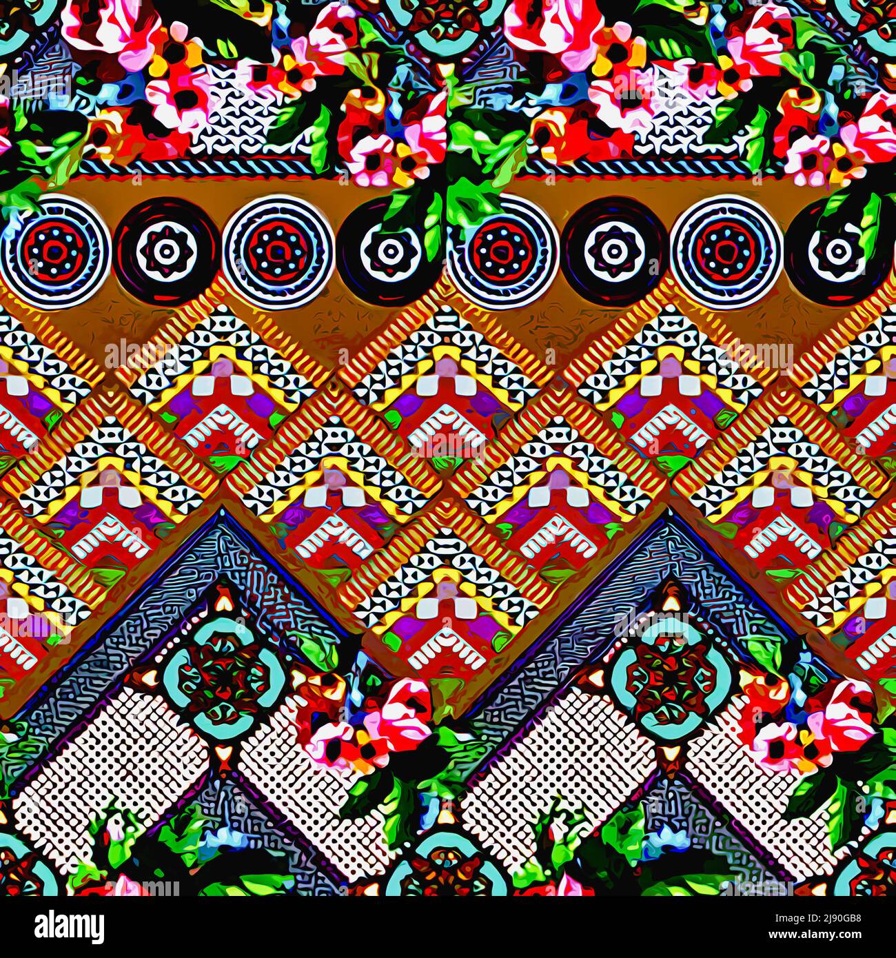 Textile and wallpaper patterns. A printable digital illustration work ...