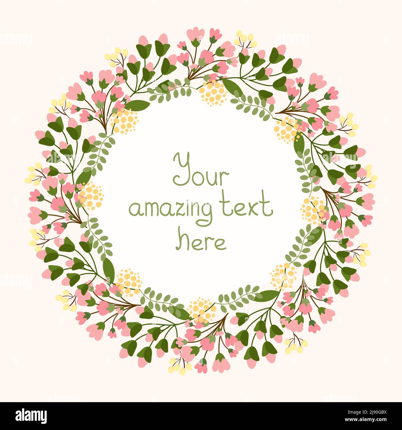 Dainty pink flowers Stock Vector Images - Alamy