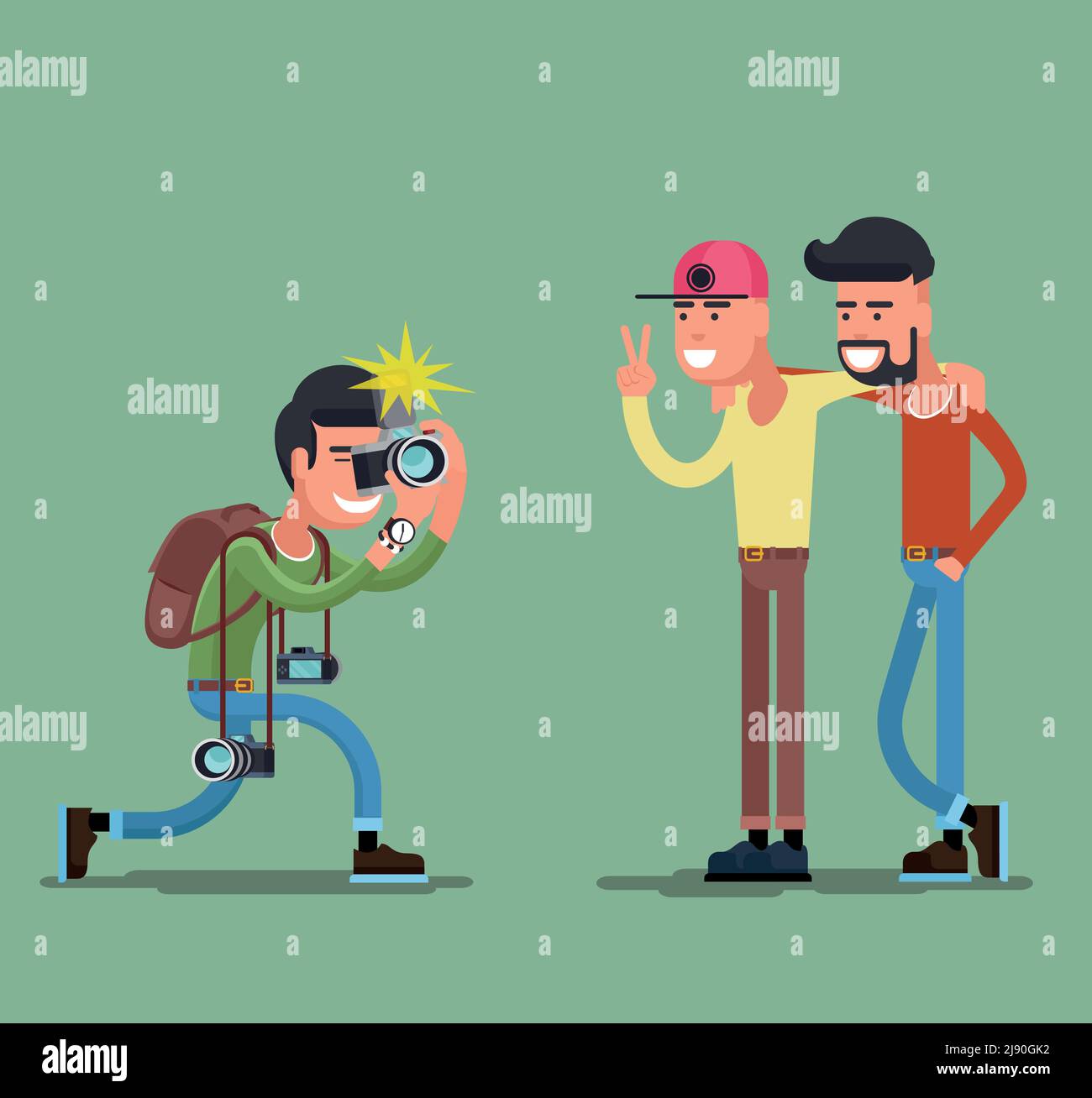 Photographer shooting people. Camera and photography, professional ...